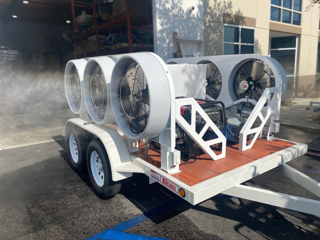 Movie Set Cooling Systems: Commercial Portable Misting Fans